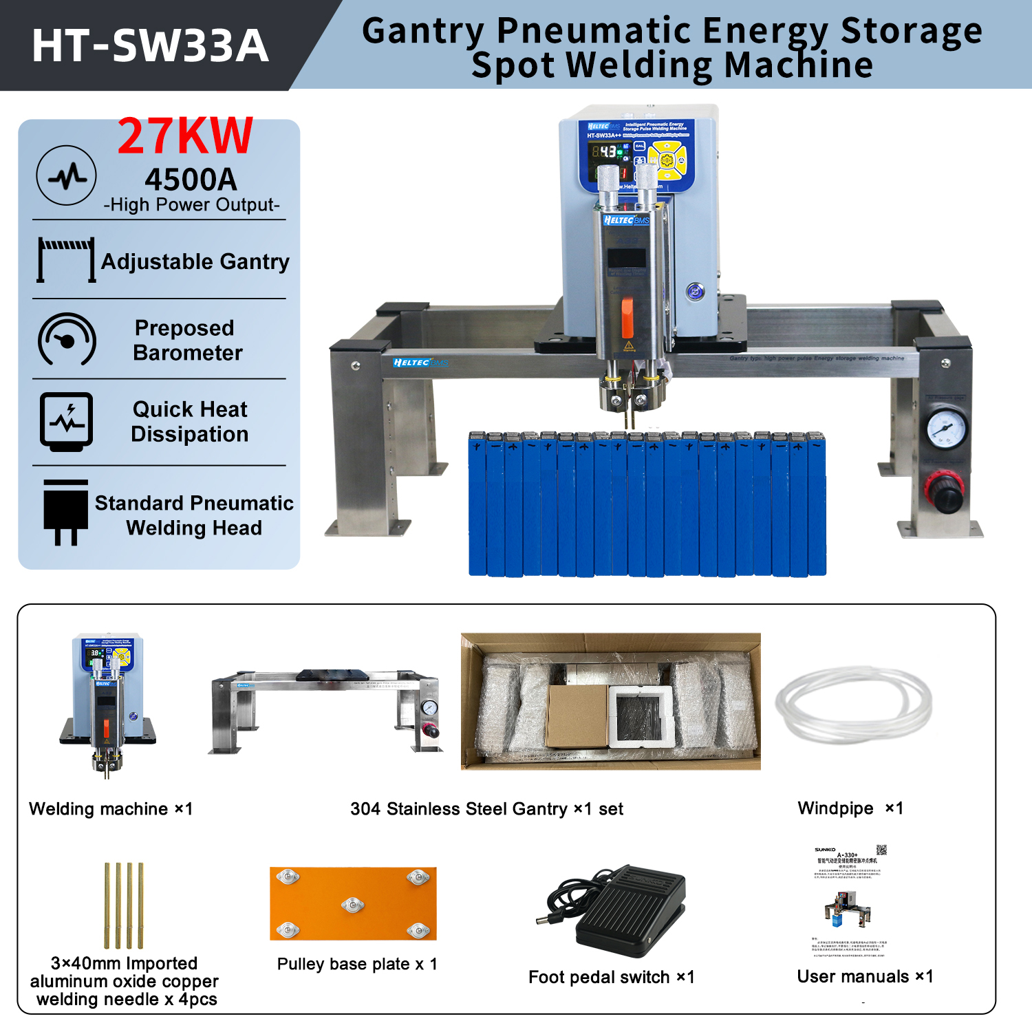 Intelligent Pneumatic Energy Storage Welding Machine HT-SW33A/HT-SW33A ...